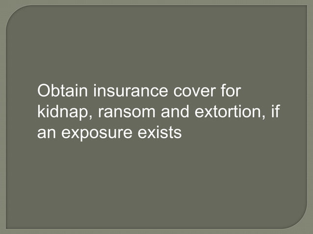Risk management kidnap and ransom slide share.doc | Free Download
