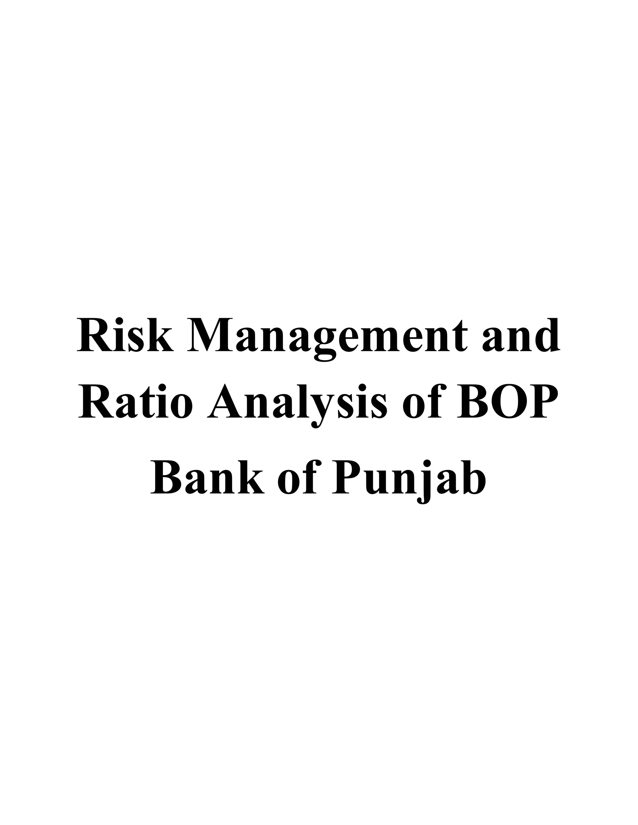 Financial Analysis of BOP | DOCX