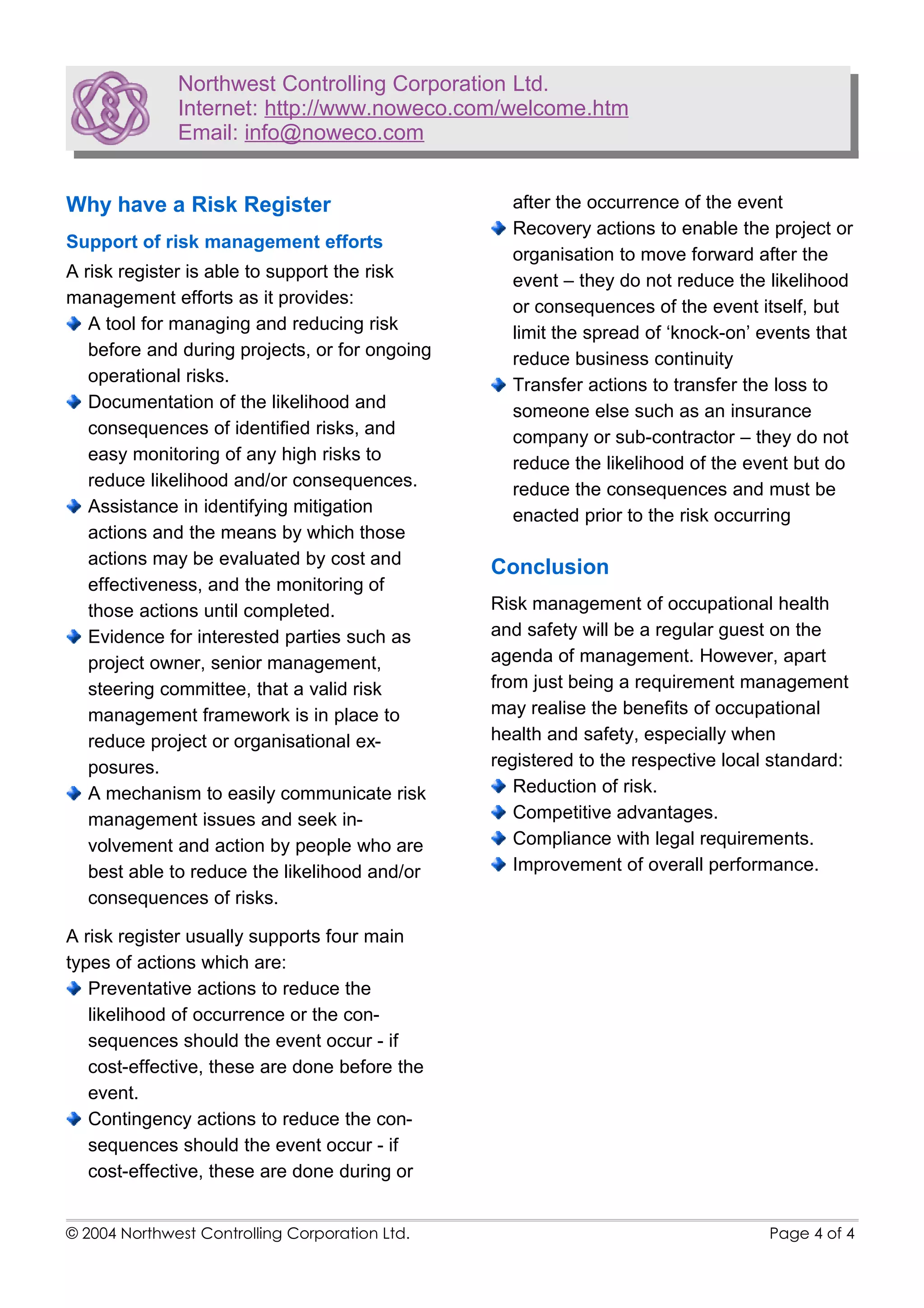 Risk management osh | PDF