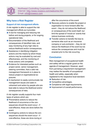 Risk management osh | PDF
