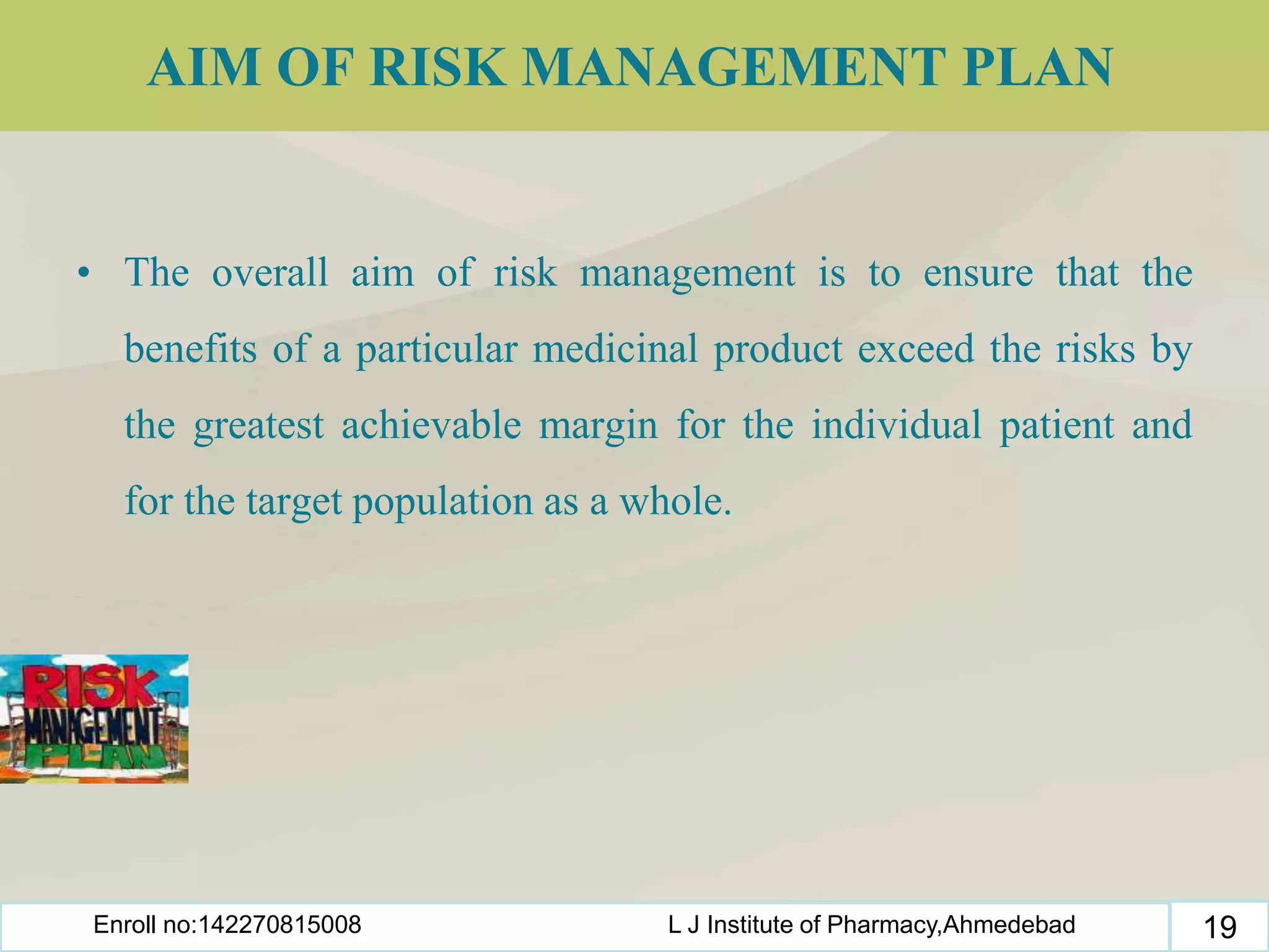 Risk management plan | PPTX