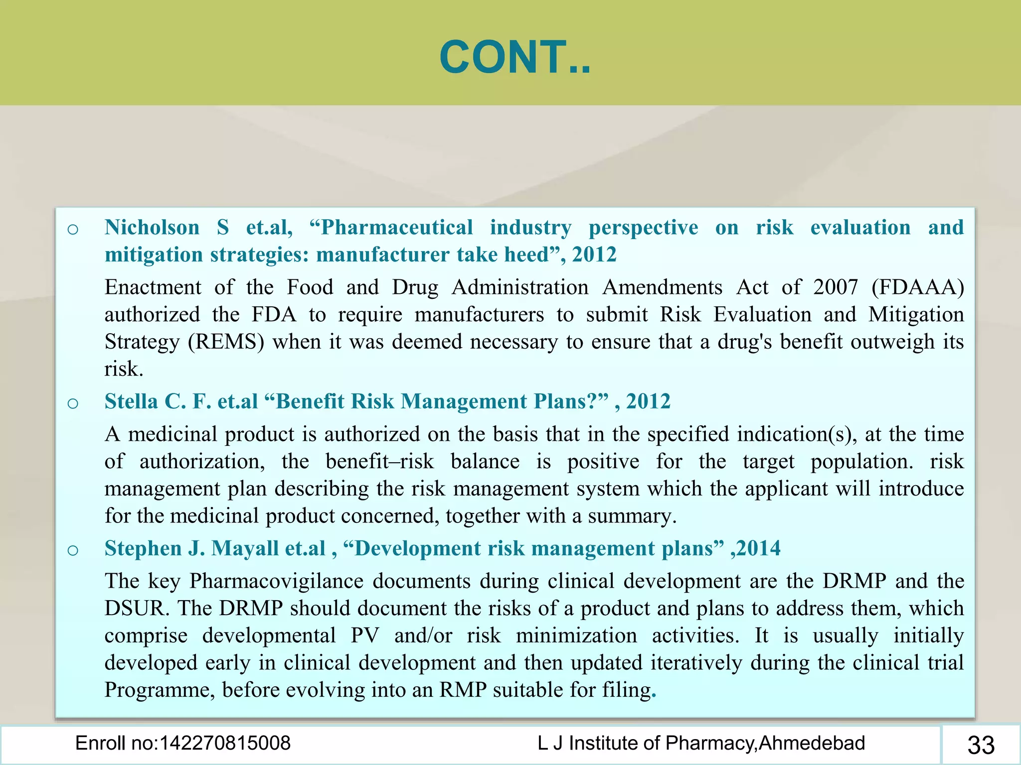 Risk management plan | PPTX