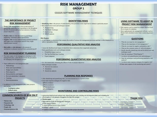 Risk management poster | PPT