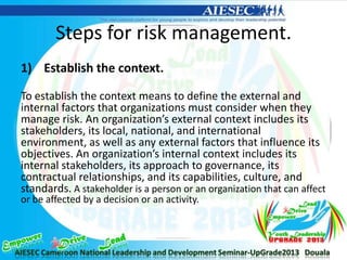 Risk management ppt mimi | PPTX