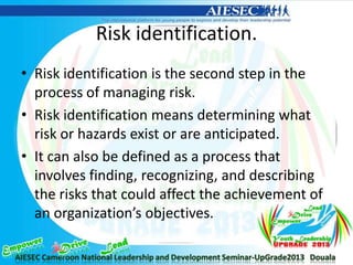 Risk management ppt mimi | PPTX