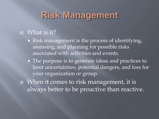 Risk management presentation | PPTX