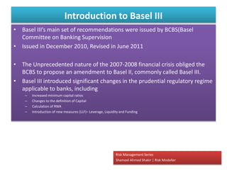 Risk management series_basel iii | PPTX | Business Accounting & Finance | Business