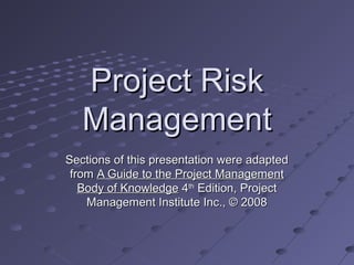 Risk managementslides | PPT