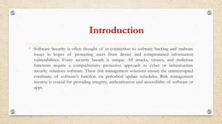What are the Different Types of Software Security Solutions? | PPTX