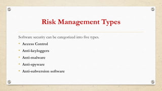What are the Different Types of Software Security Solutions? | PPTX
