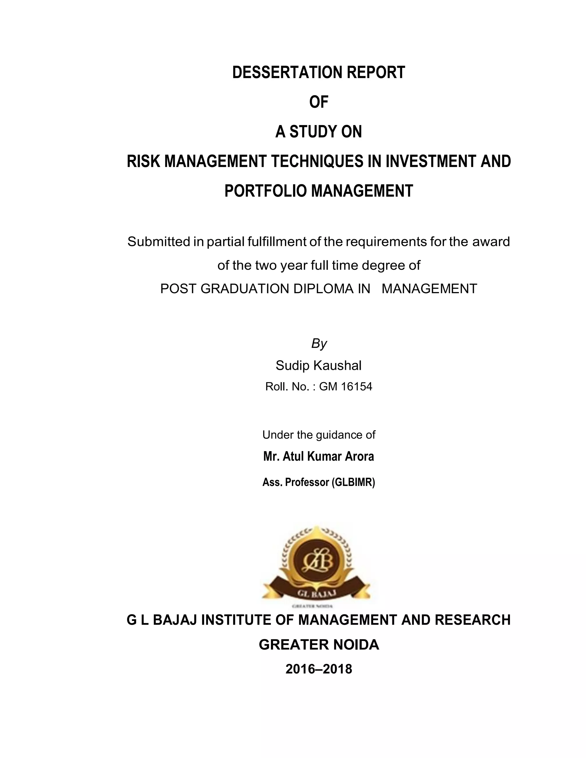Risk management techniques used in portfolio management | PDF | Stocks and Bonds | Personal ...