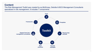 Risk Management Toolkit - Framework, Best Practices and Templates | PPTX