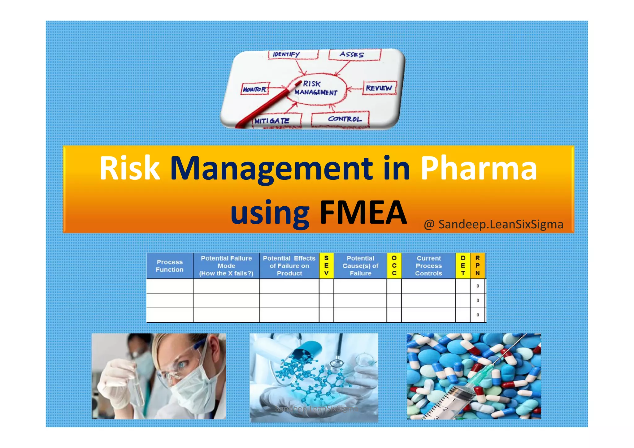 Risk management using FMEA in pharma | PDF
