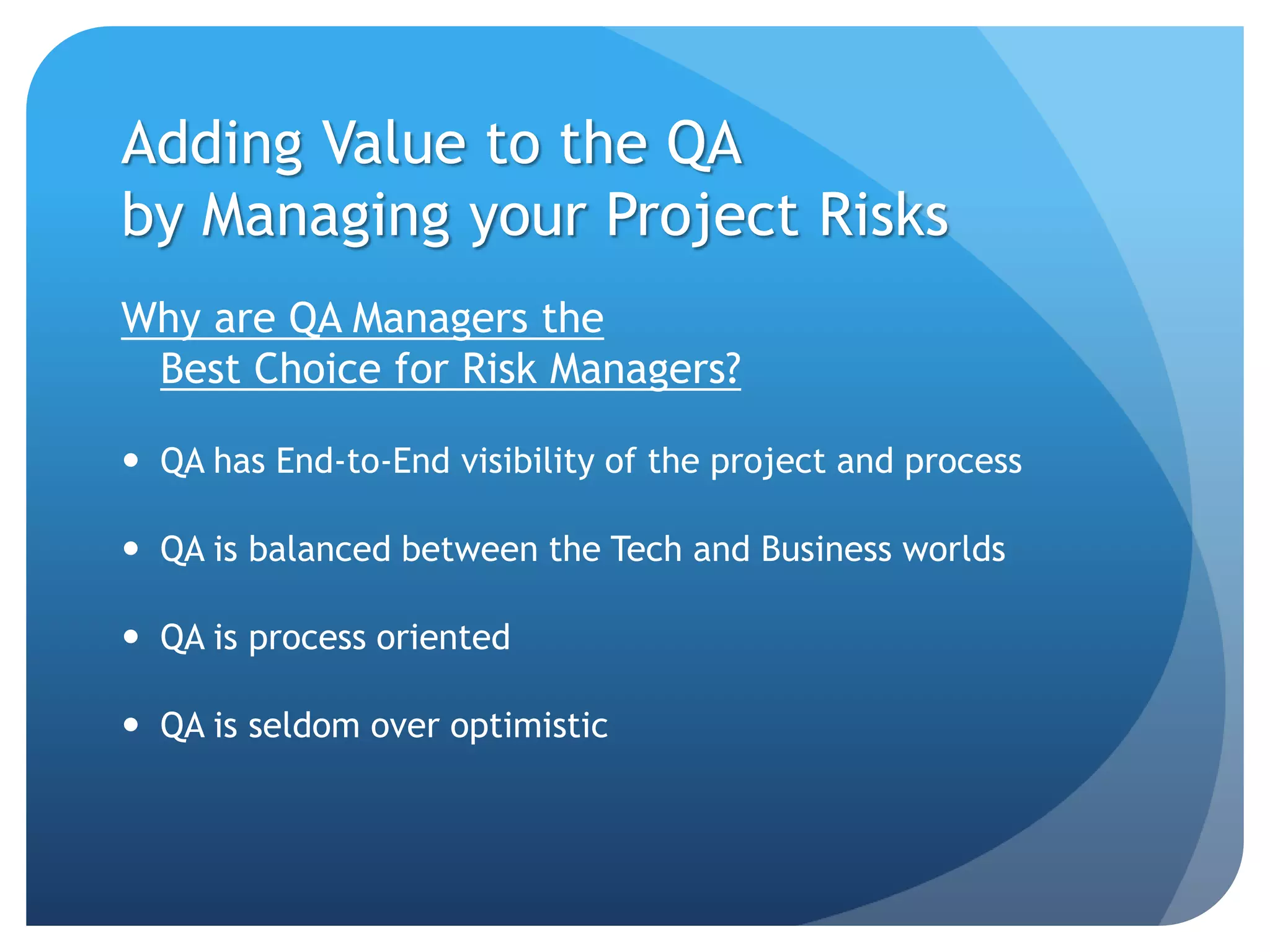 Software testing - Risk management | PPTX