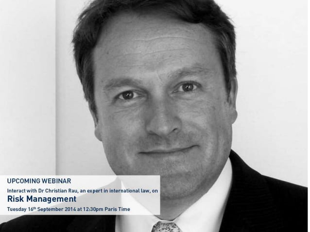 UPCOMING WEBINAR: Risk management | PPTX