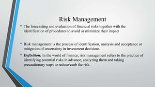 Risk managment | PPTX
