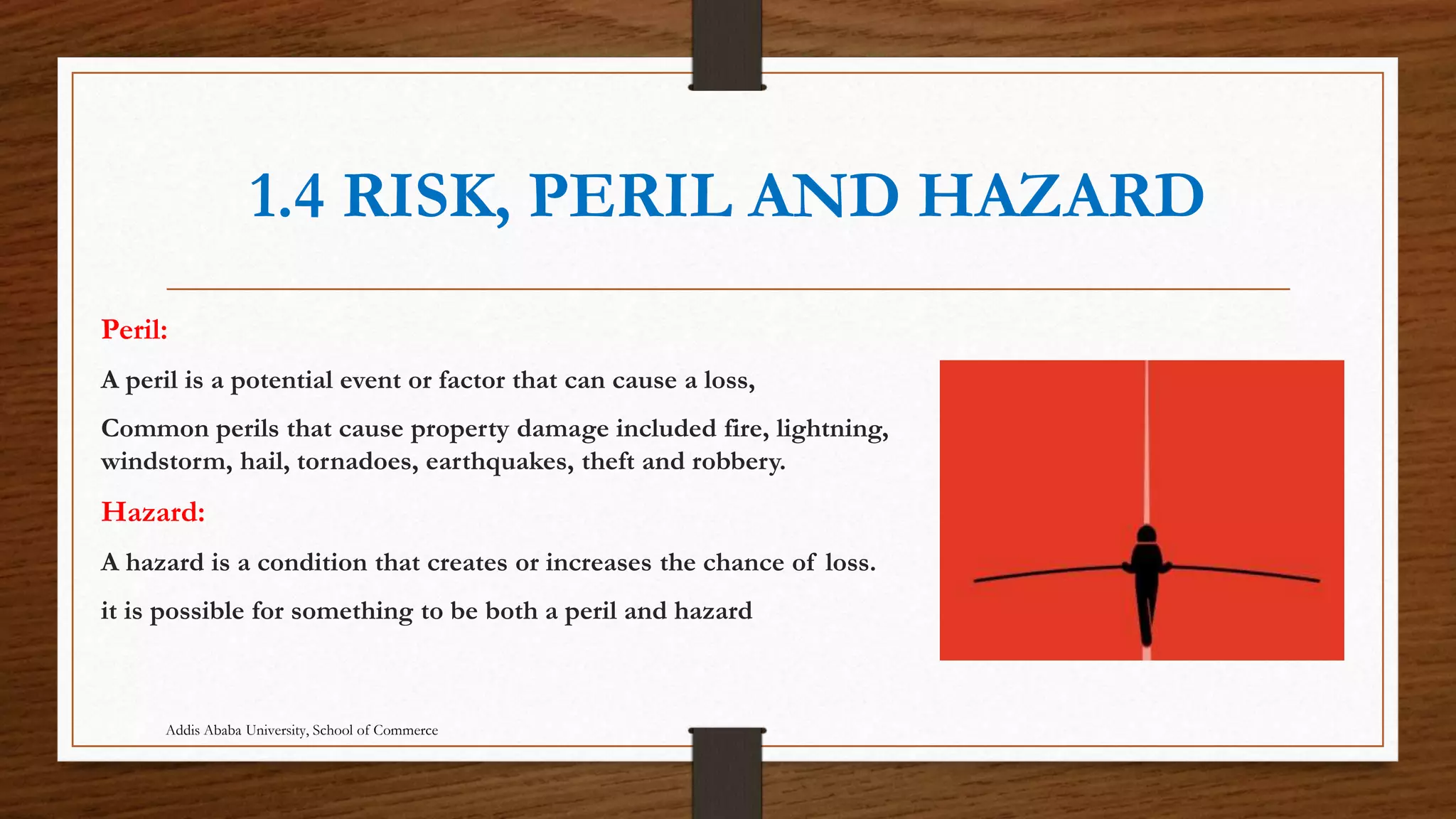 Risk managment and Insurance chap1-3 Addis Ababa University School of ...