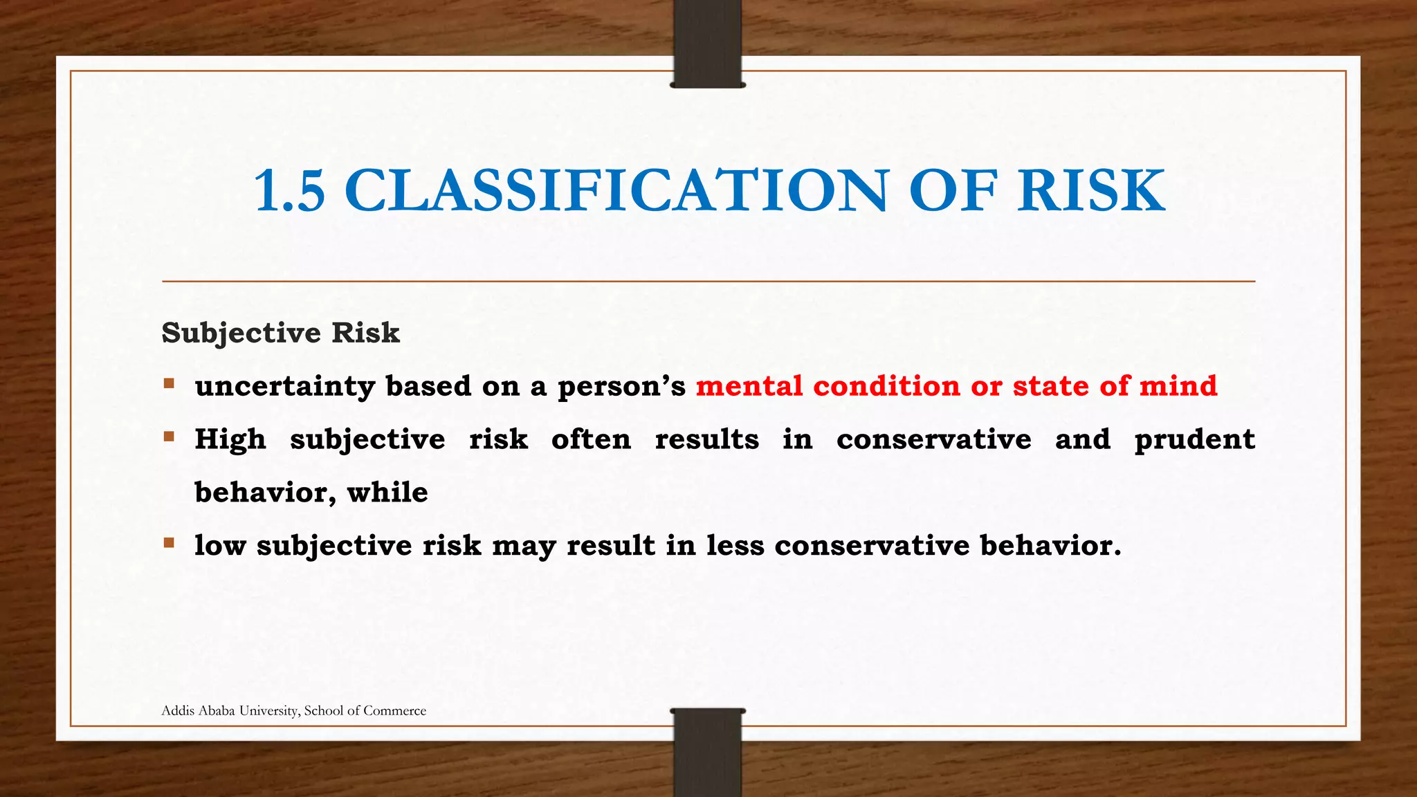 Risk managment and Insurance chap1-3 Addis Ababa University School of ...