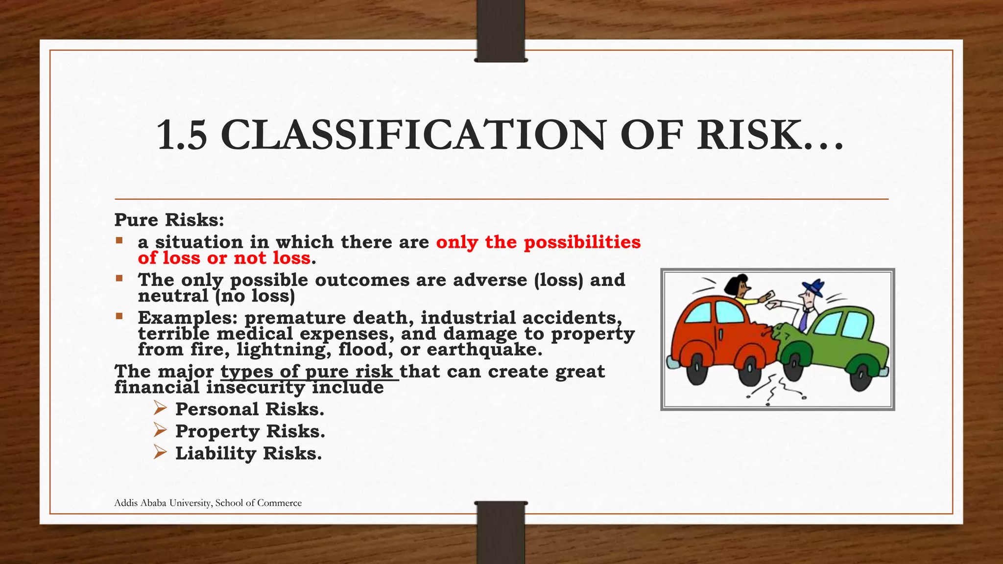 Risk managment and Insurance chap1-3 Addis Ababa University School of ...