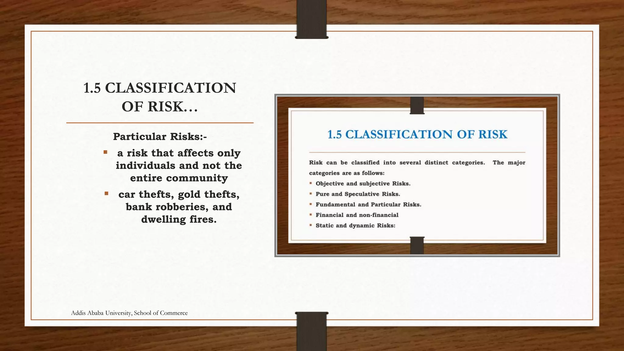 Risk managment and Insurance chap1-3 Addis Ababa University School of ...