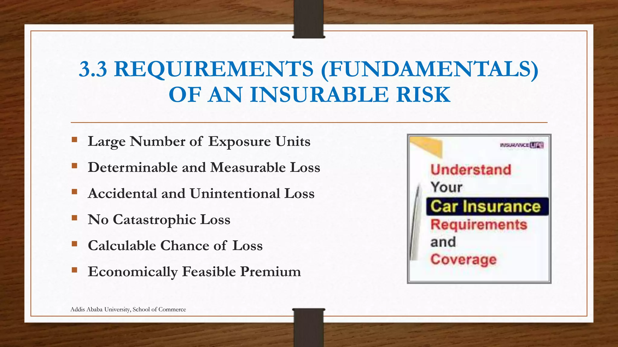 Risk managment and Insurance chap1-3 Addis Ababa University School of ...