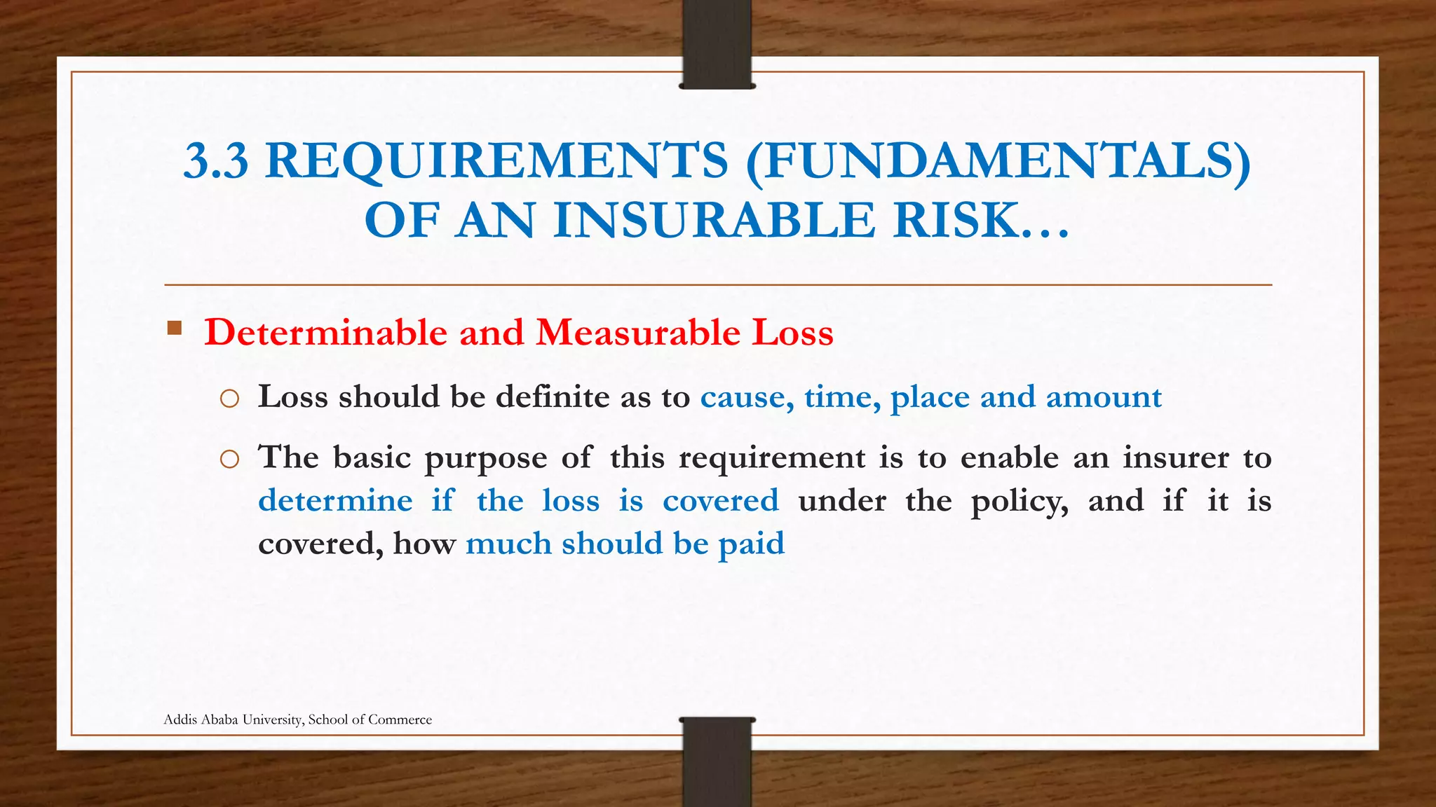 Risk managment and Insurance chap1-3 Addis Ababa University School of ...