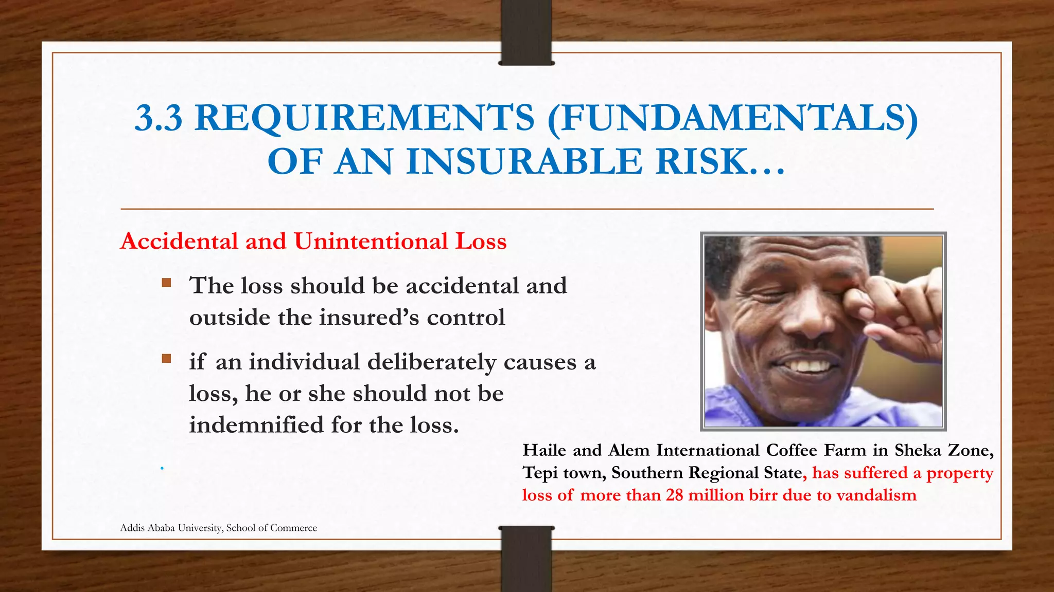 Risk managment and Insurance chap1-3 Addis Ababa University School of ...