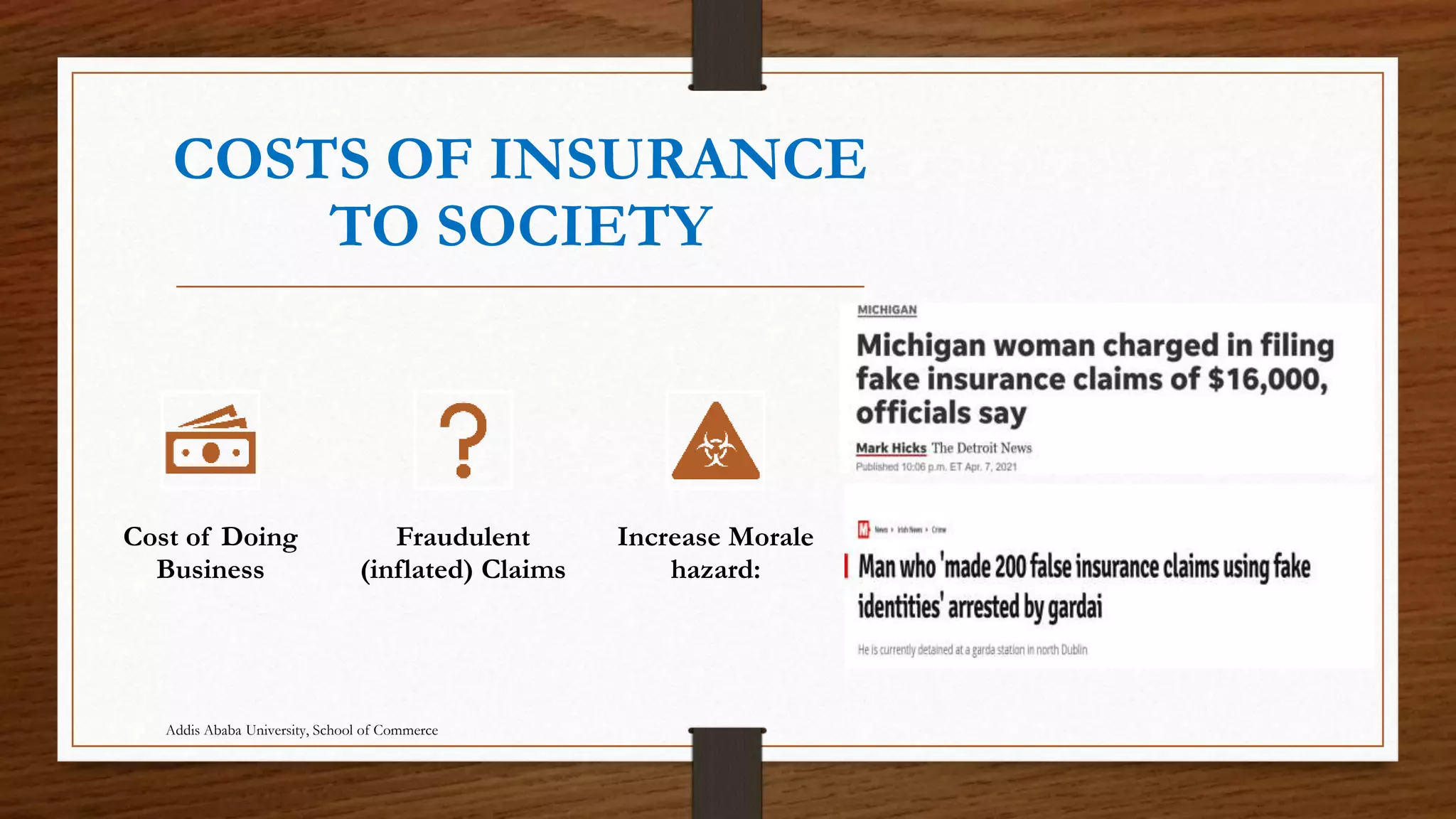 Risk managment and Insurance chap1-3 Addis Ababa University School of ...