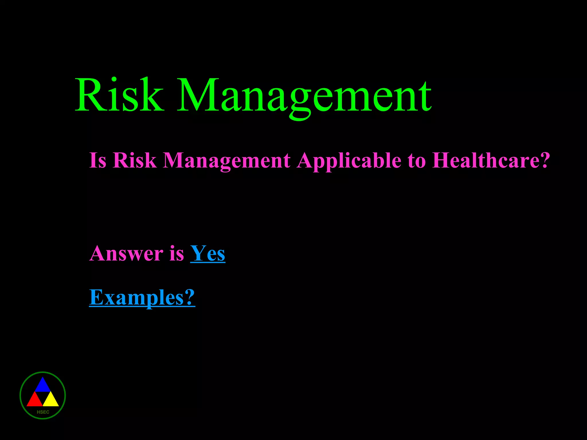 Risk management in Healthcare | PPS