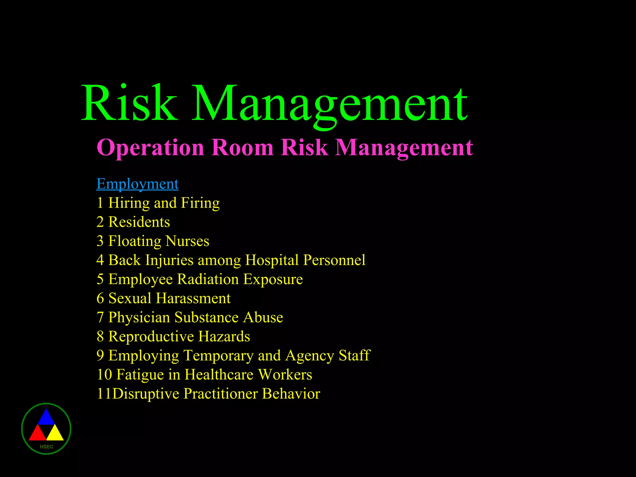 Risk management in Healthcare | PPS