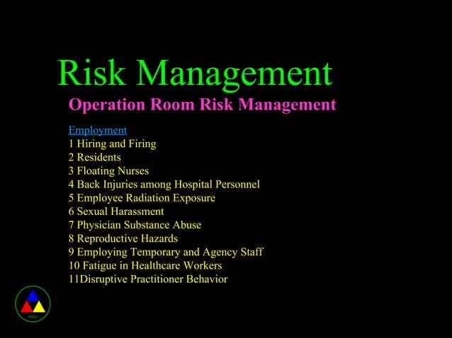 Risk management in Healthcare