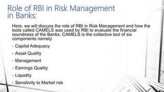 RBI guidelines for risk managment | PPTX