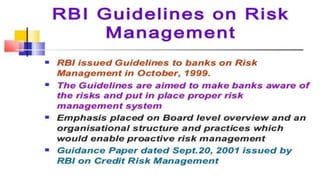RBI guidelines for risk managment | PPTX