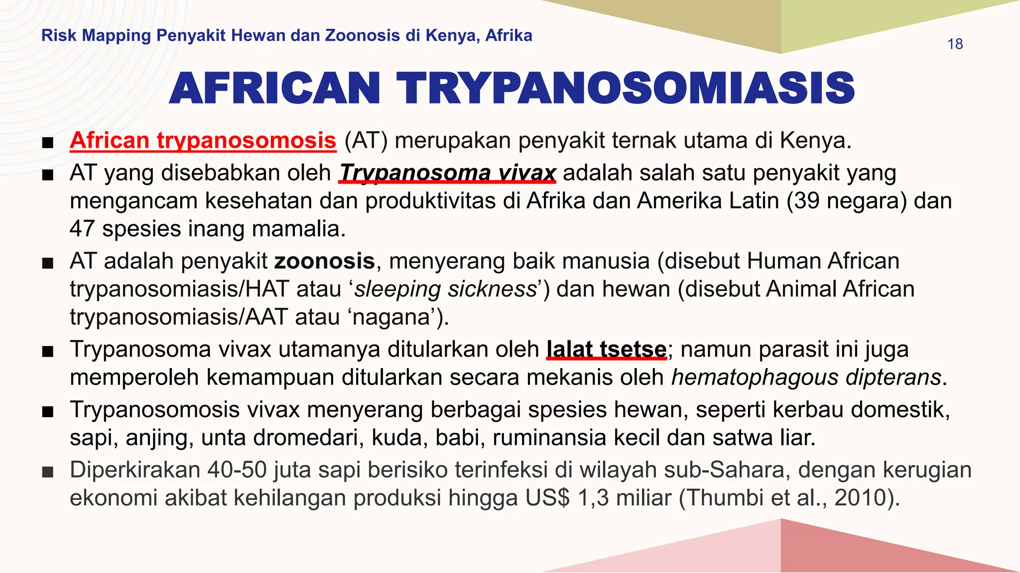 Risk mapping Penyakit Hewan dan Zoonosis di Kenya Afrika - 30 Januari ...