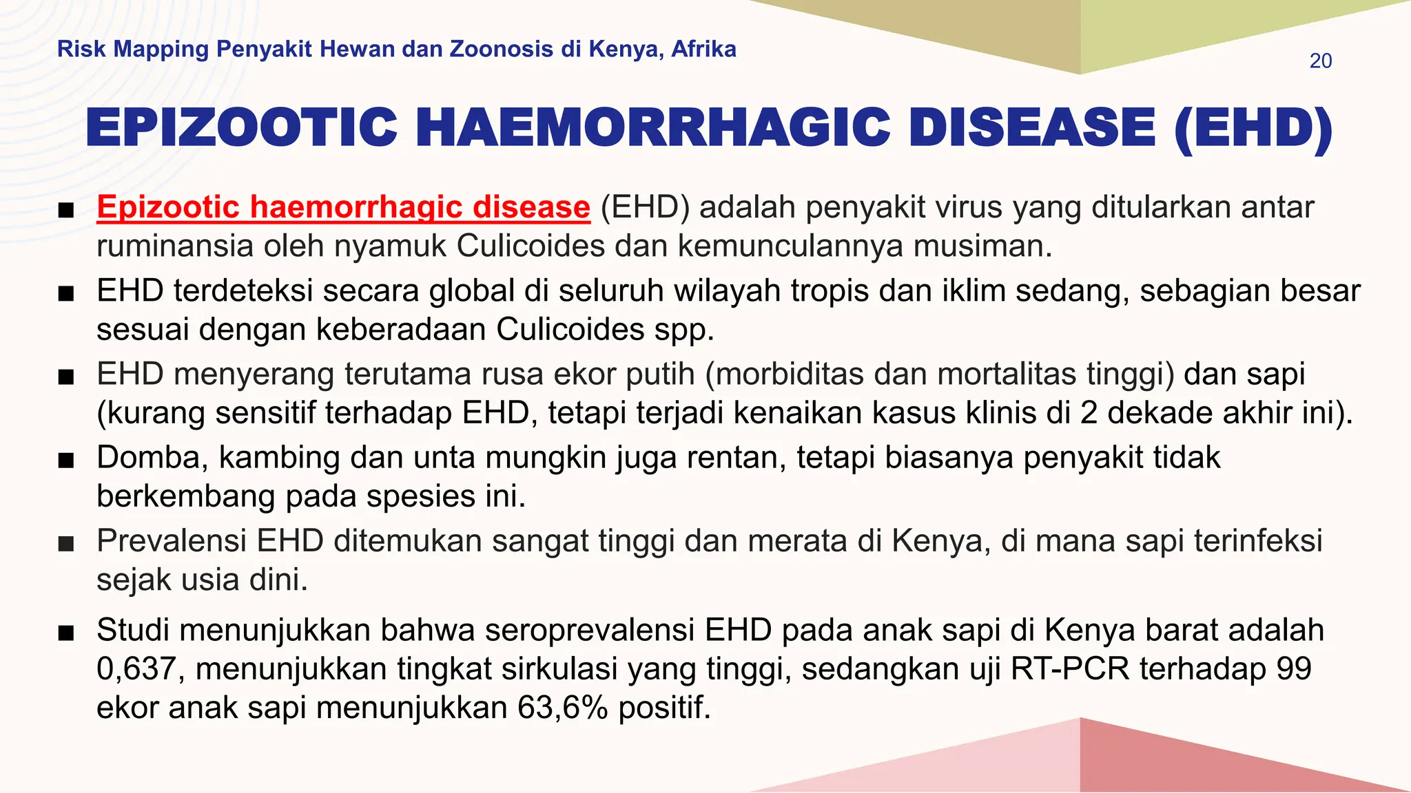 Risk mapping Penyakit Hewan dan Zoonosis di Kenya Afrika - 30 Januari ...