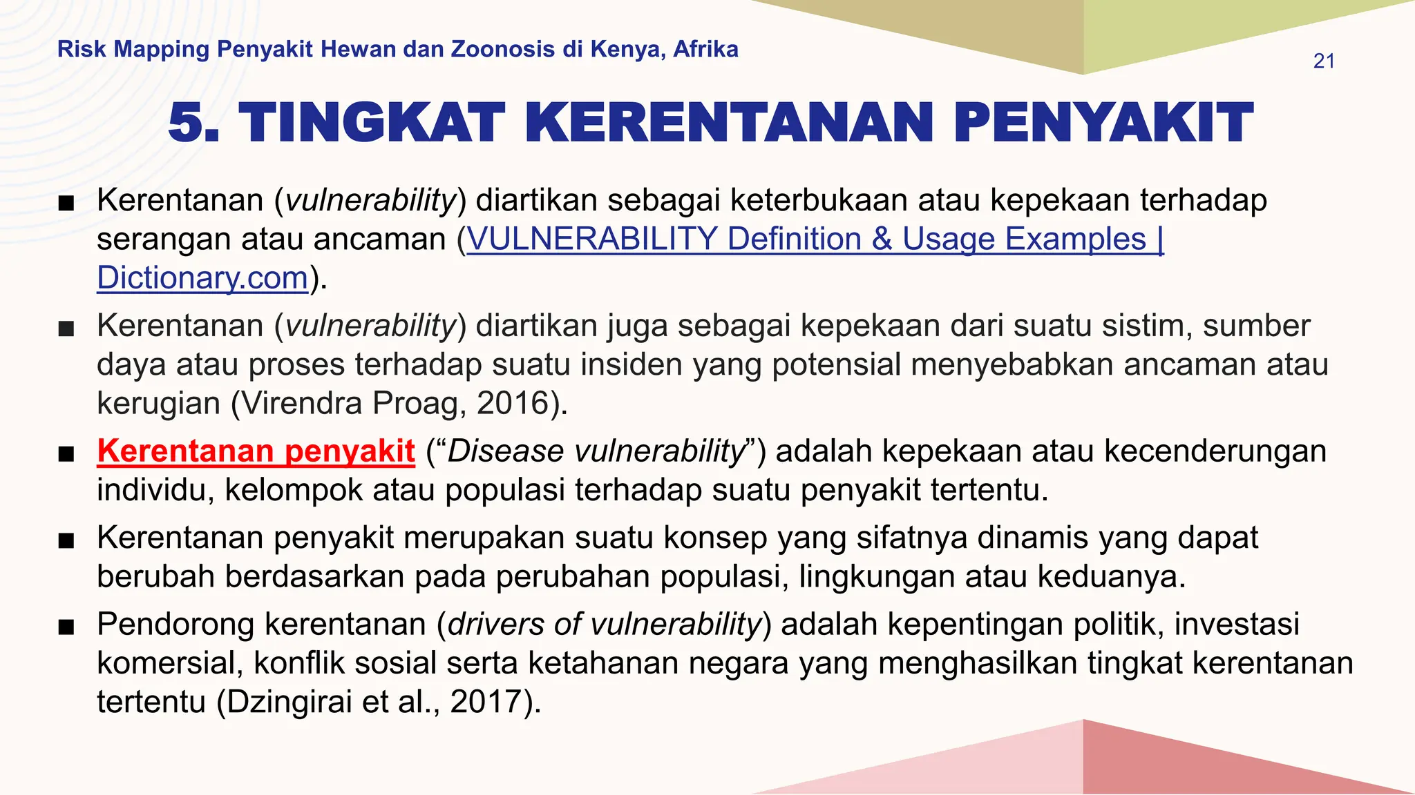 Risk mapping Penyakit Hewan dan Zoonosis di Kenya Afrika - 30 Januari ...