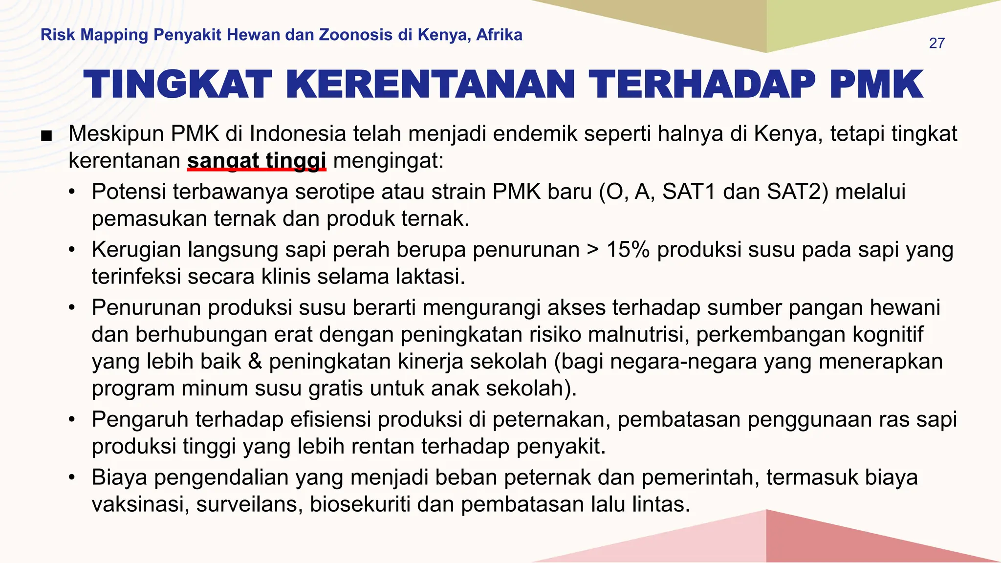 Risk mapping Penyakit Hewan dan Zoonosis di Kenya Afrika - 30 Januari ...