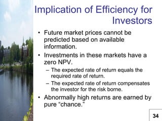 Risk measurement & efficient market hypothesis | PPT
