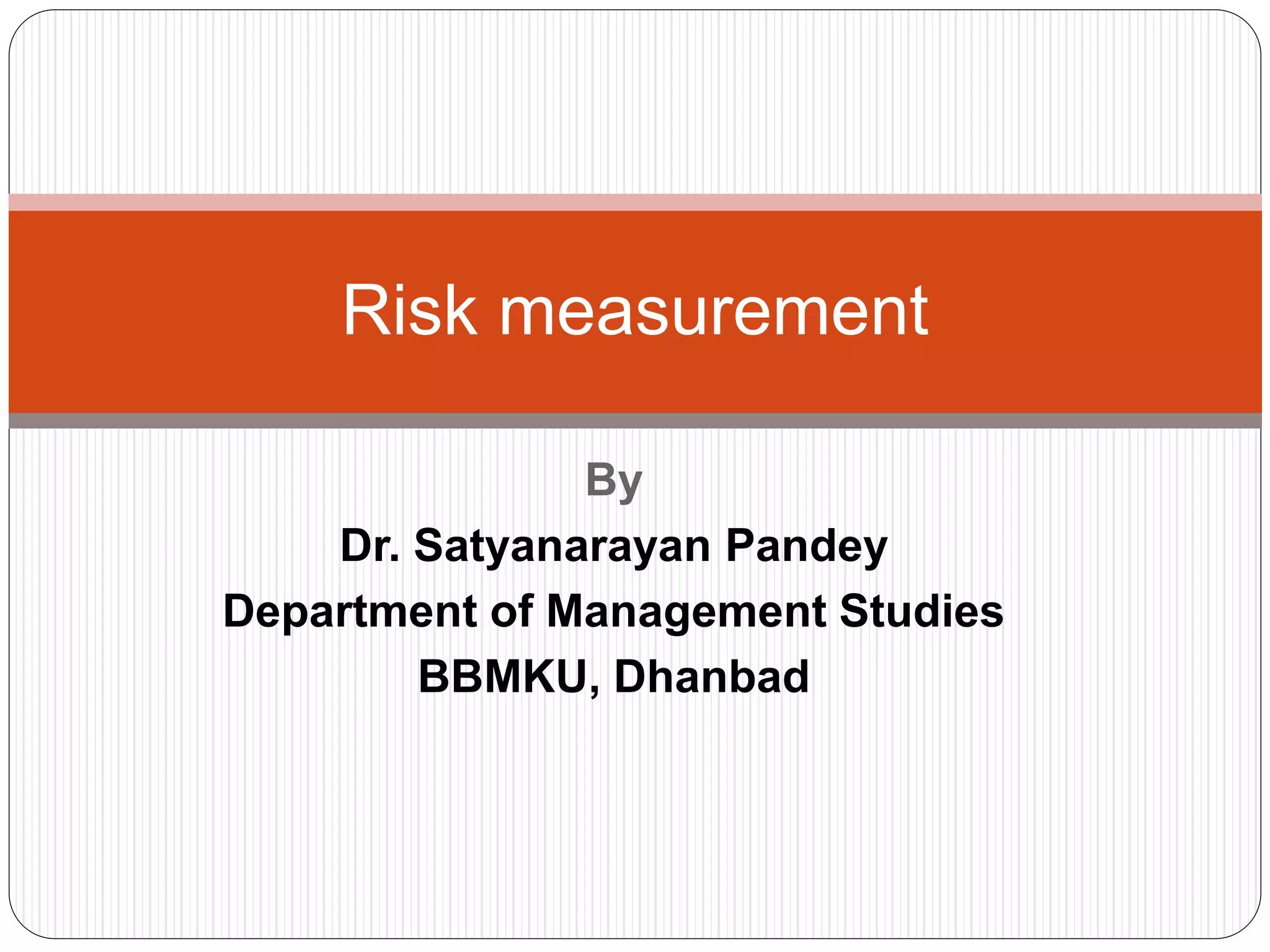 Risk measurement slide | PPTX