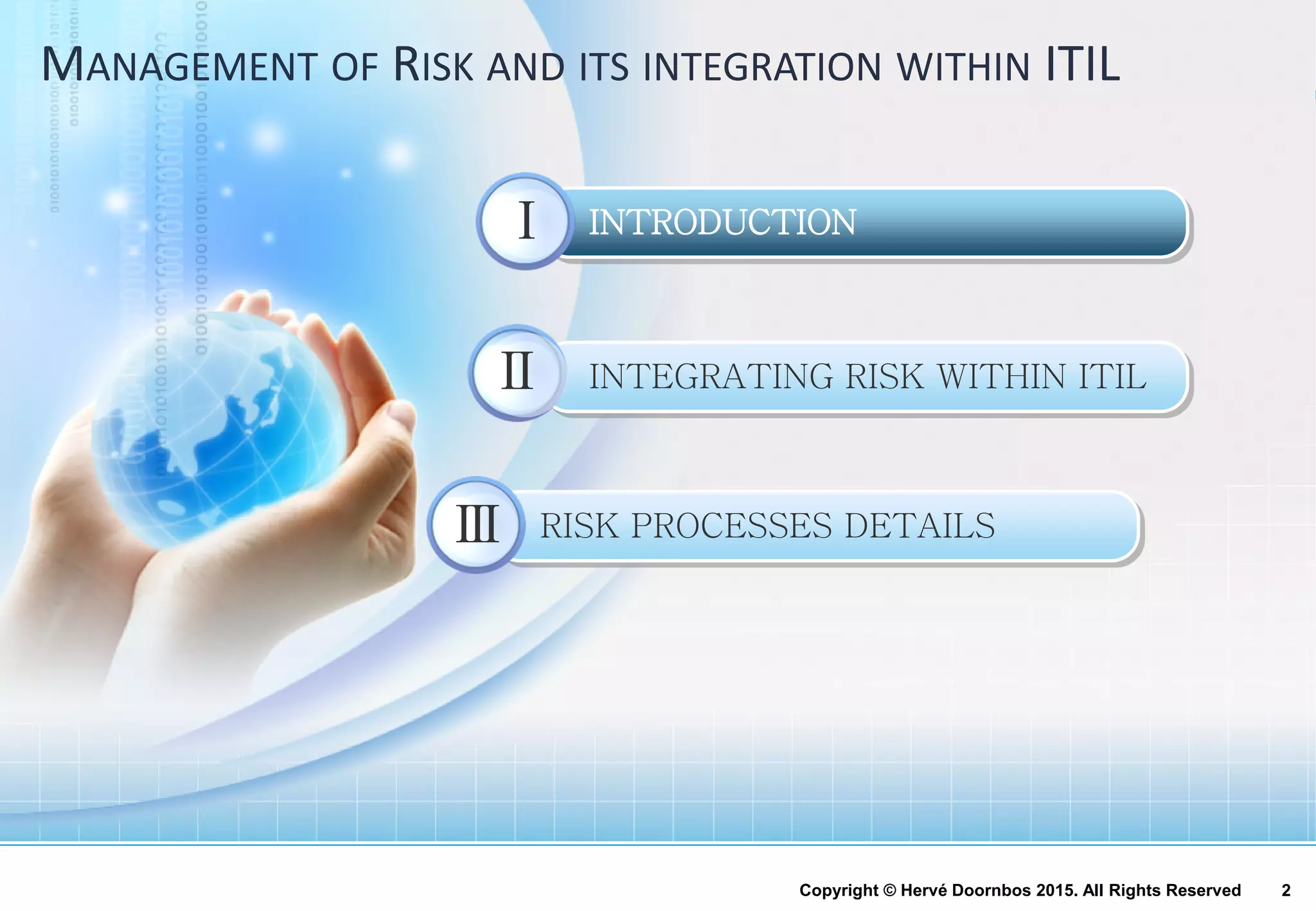 Management of Risk and its integration within ITIL | PDF