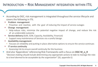 Management of Risk and its integration within ITIL | PPT