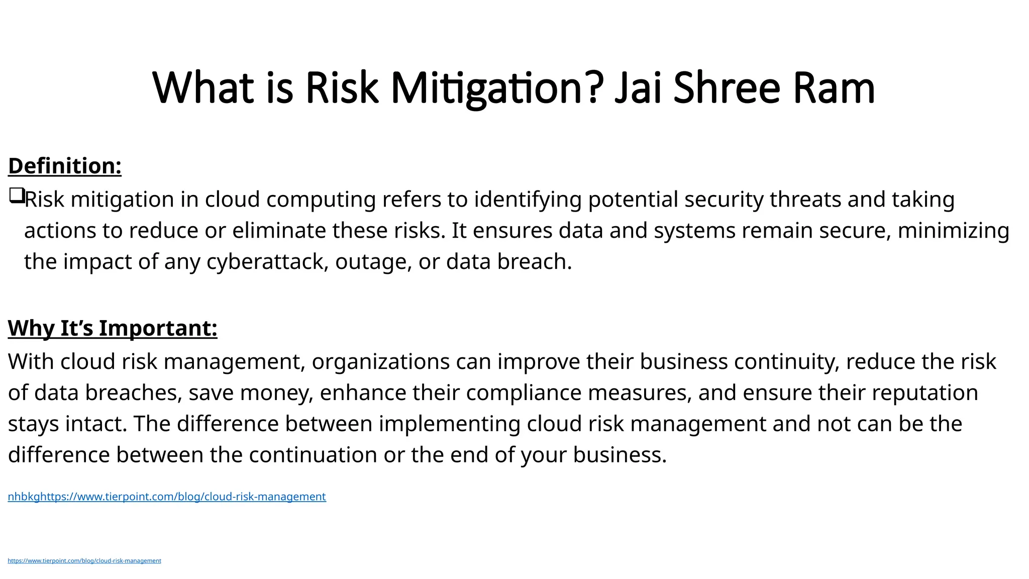Risk mitigation of cloud computing .pptx