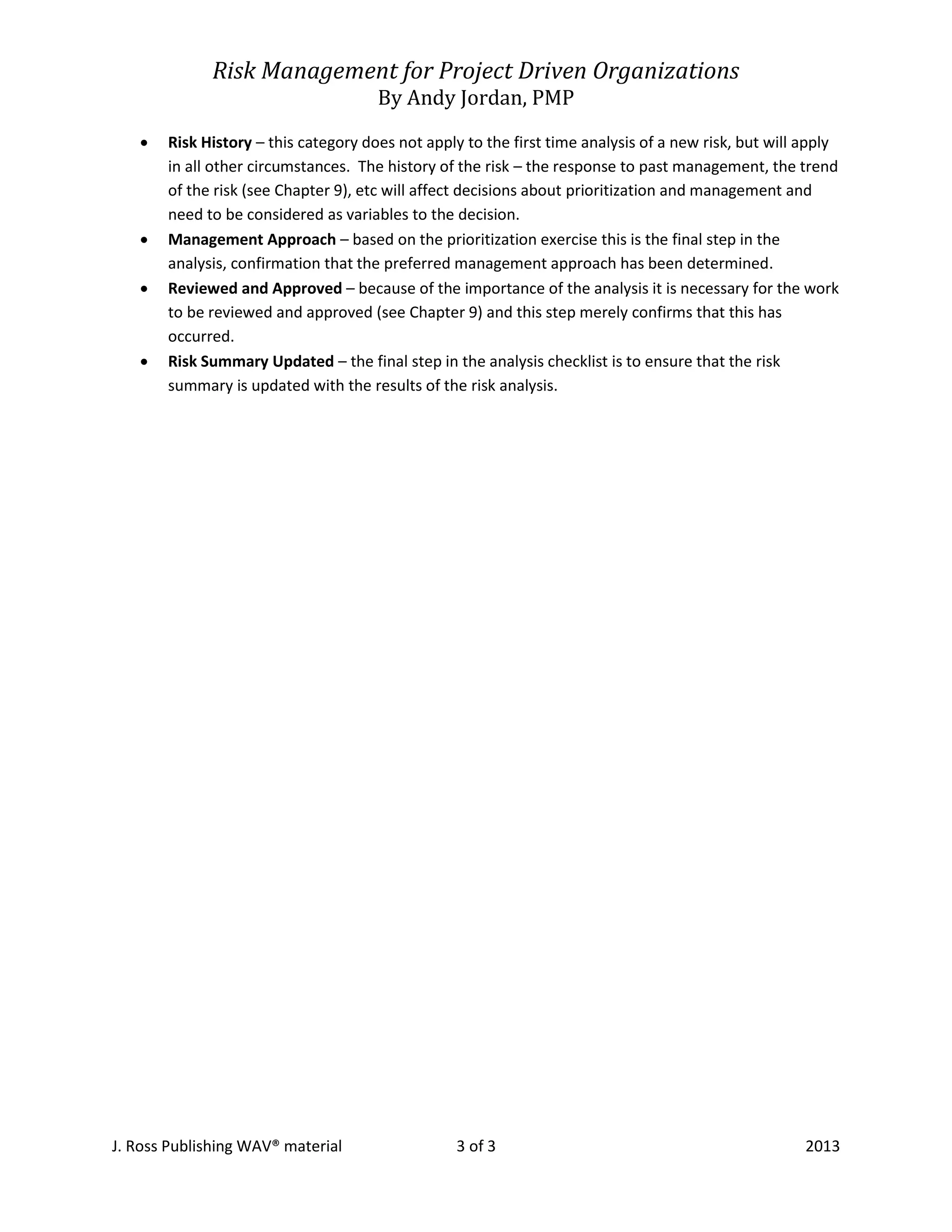 Risk Analysis Checklist and Templates for Managers | PPT