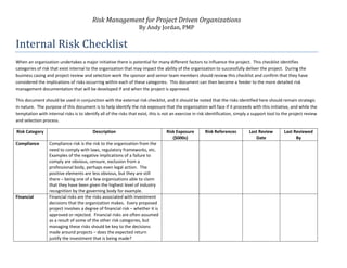 Risk Analysis Checklist and Templates for Managers | PPT