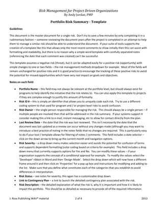 Risk Analysis Checklist and Templates for Managers | PDF