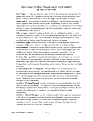 Risk Analysis Checklist and Templates for Managers | PPT