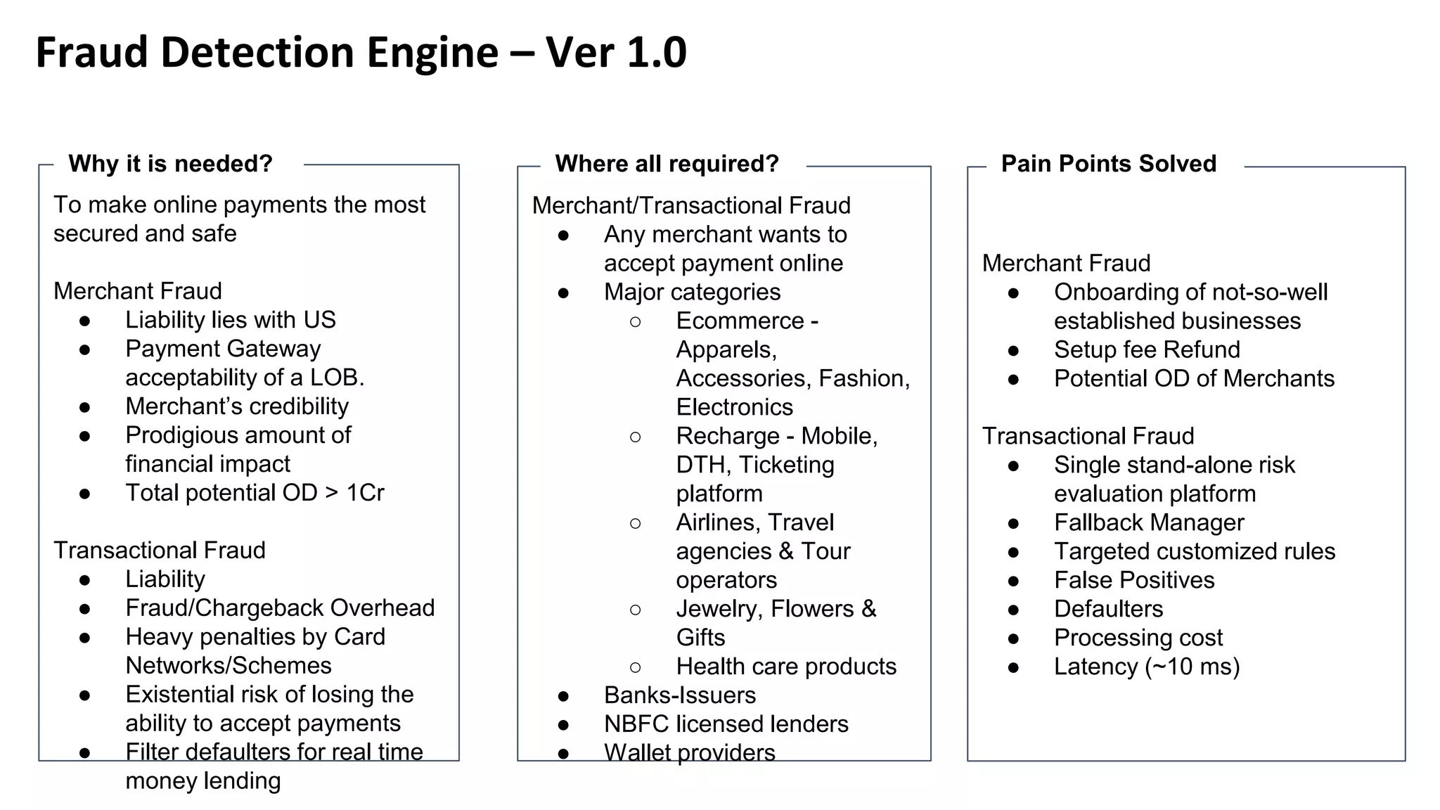 Fraud Detection Engine | PPT