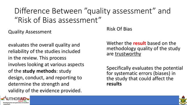 Risk of Bias Assessment in Systematic Reviews | PDF | Educational ...