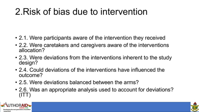 Risk of Bias Assessment in Systematic Reviews | PDF | Educational ...
