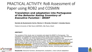 Risk of Bias Assessment in Systematic Reviews | PDF